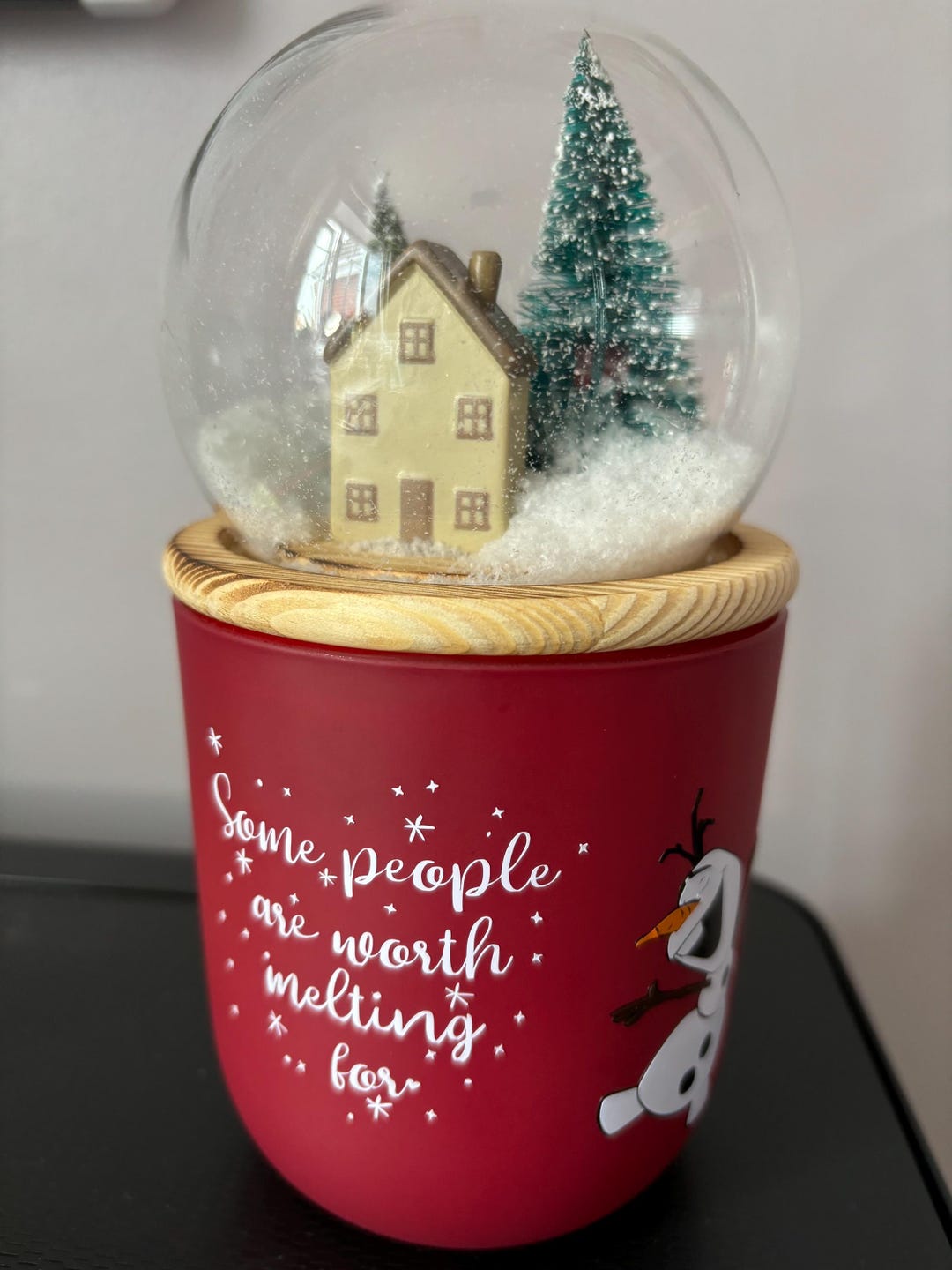 Olaf Disney Inspired Christmas Snow Globe Candle - Etsy