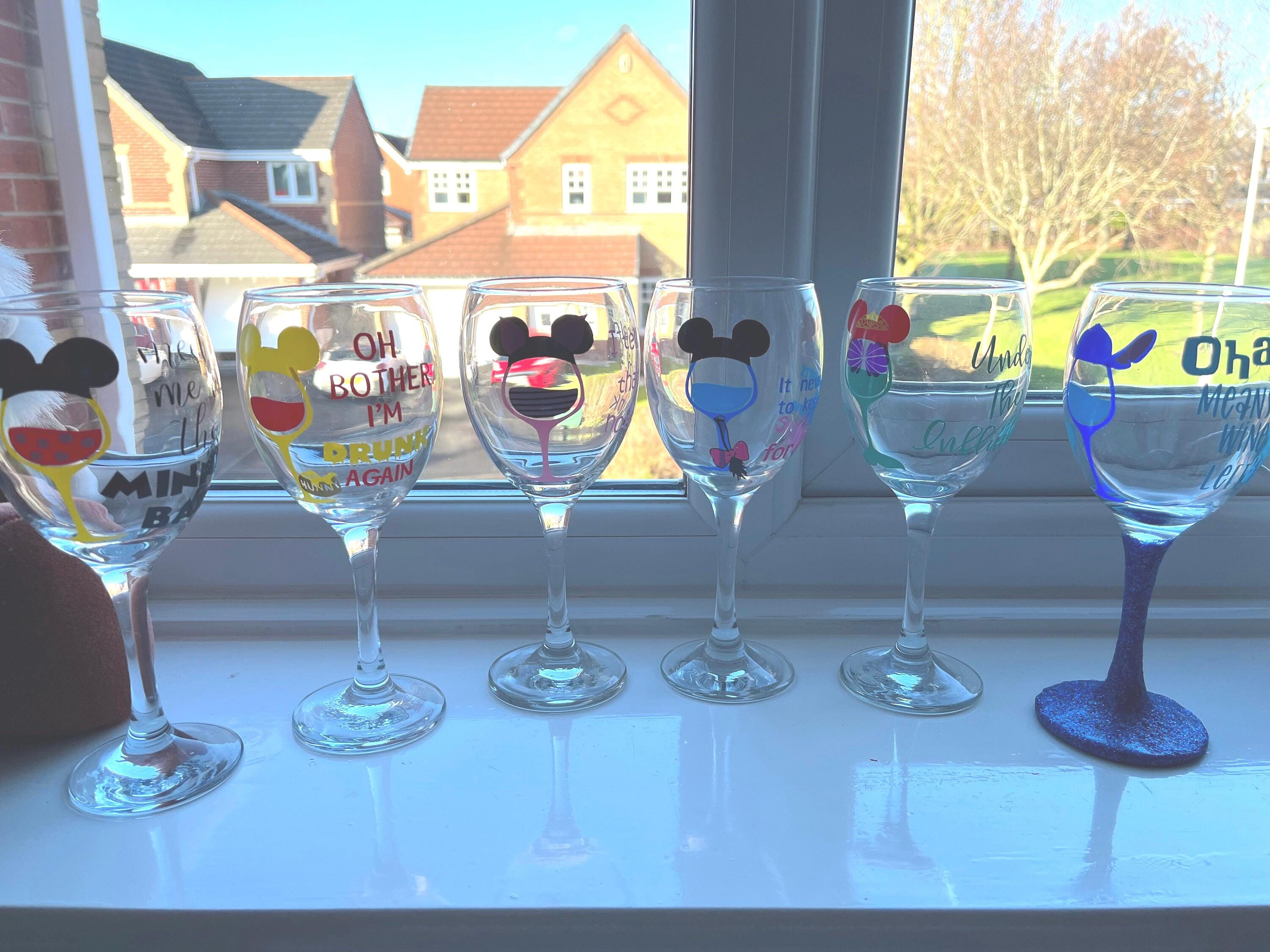 Disney Inspired Character Wine Glass - Etsy