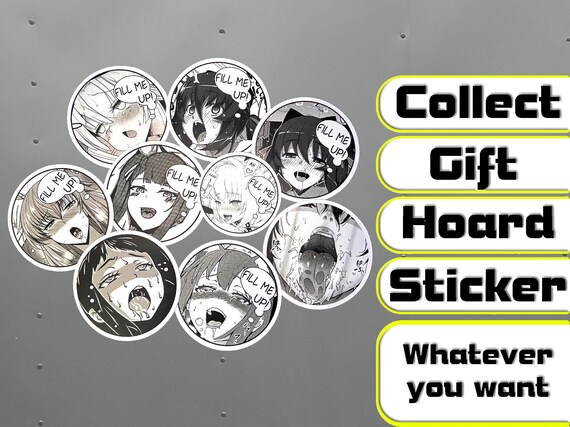 Fill Me up Anime Girl Waifu Style Stickers Circle Pack 1 - Etsy