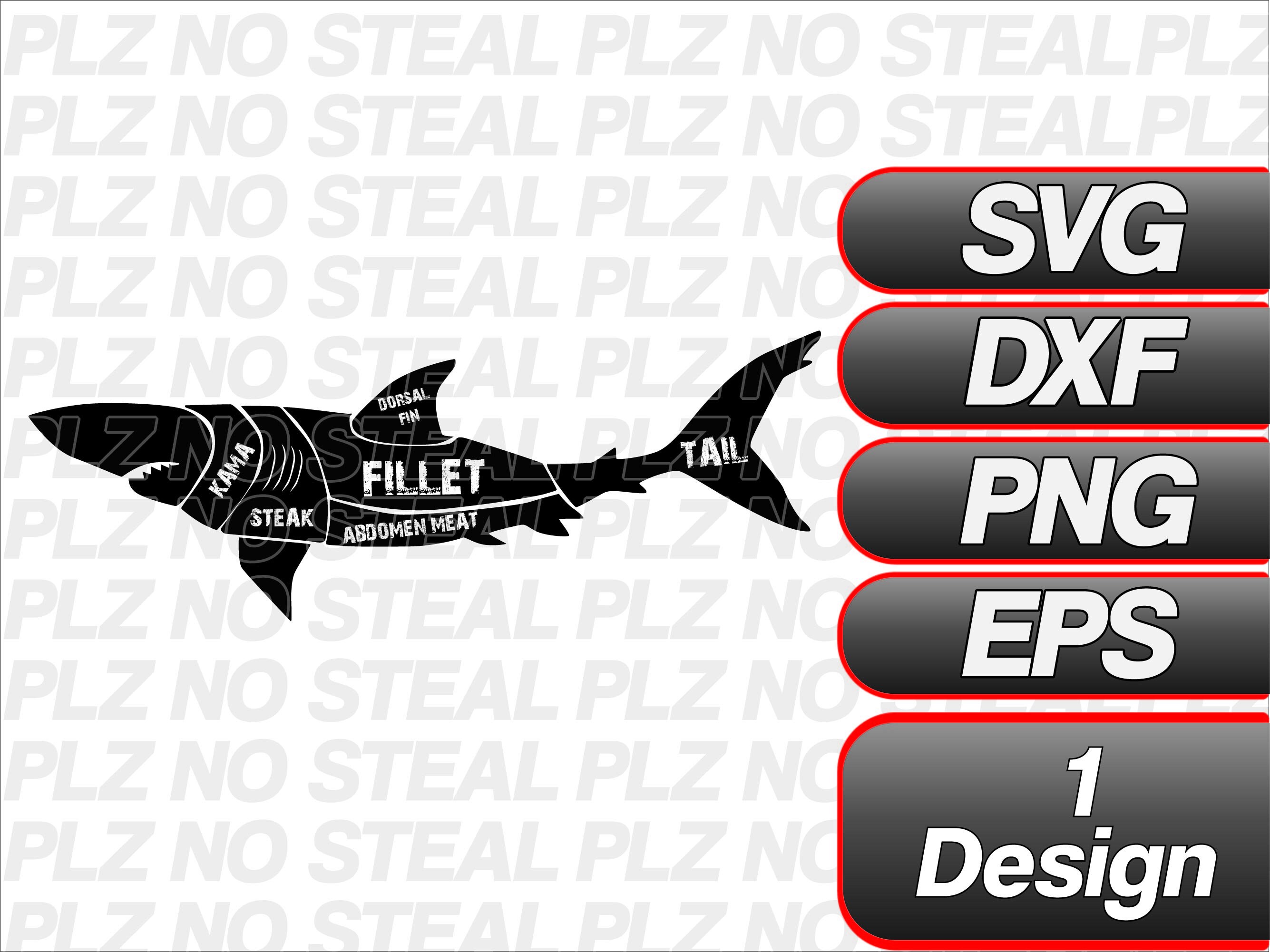 Shark Butcher Guide Digital Download - Etsy