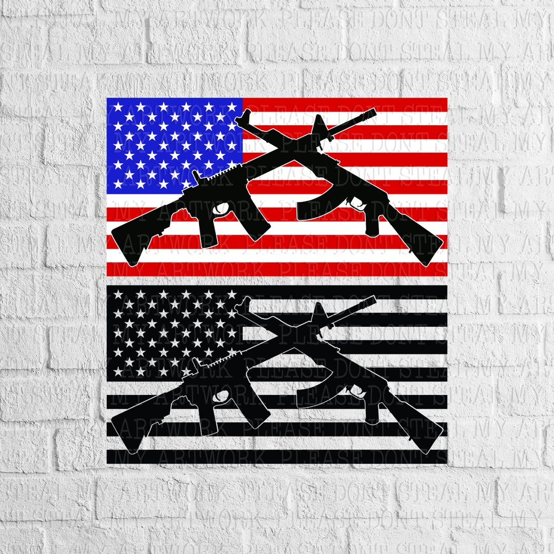 American Flag Ak47/ar 15, for Laser Cutting, Sublimation, Decals ...