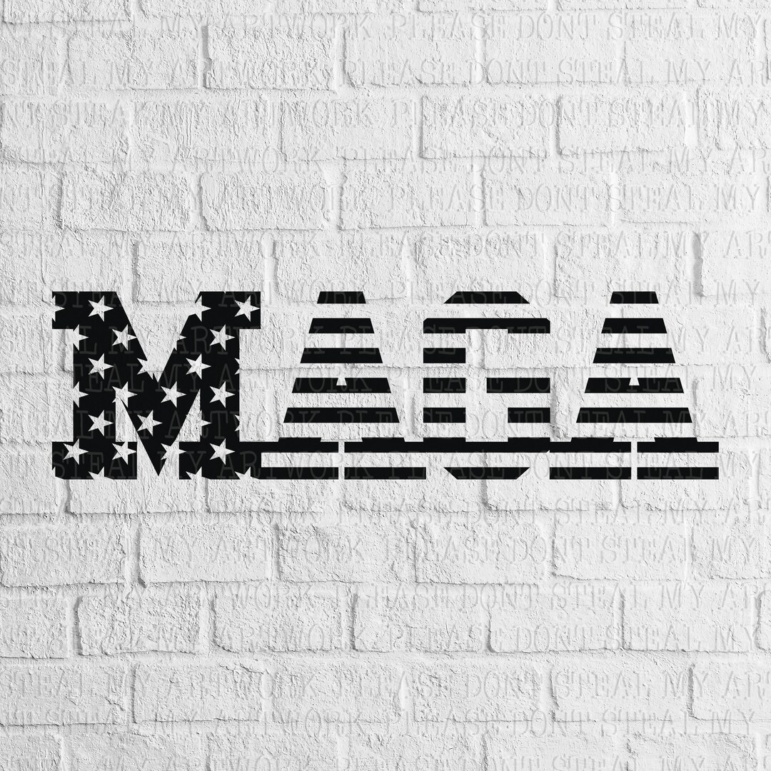 Stars and Stripe MAGA, for Laser Cutting, Sublimation, Decals, Patches ...