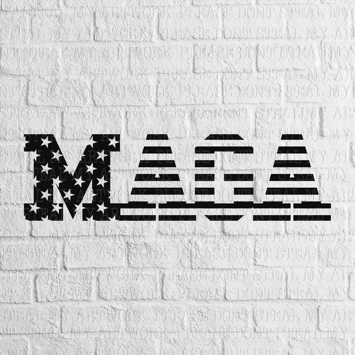 Stars and Stripe MAGA, for Laser Cutting, Sublimation, Decals, Patches ...
