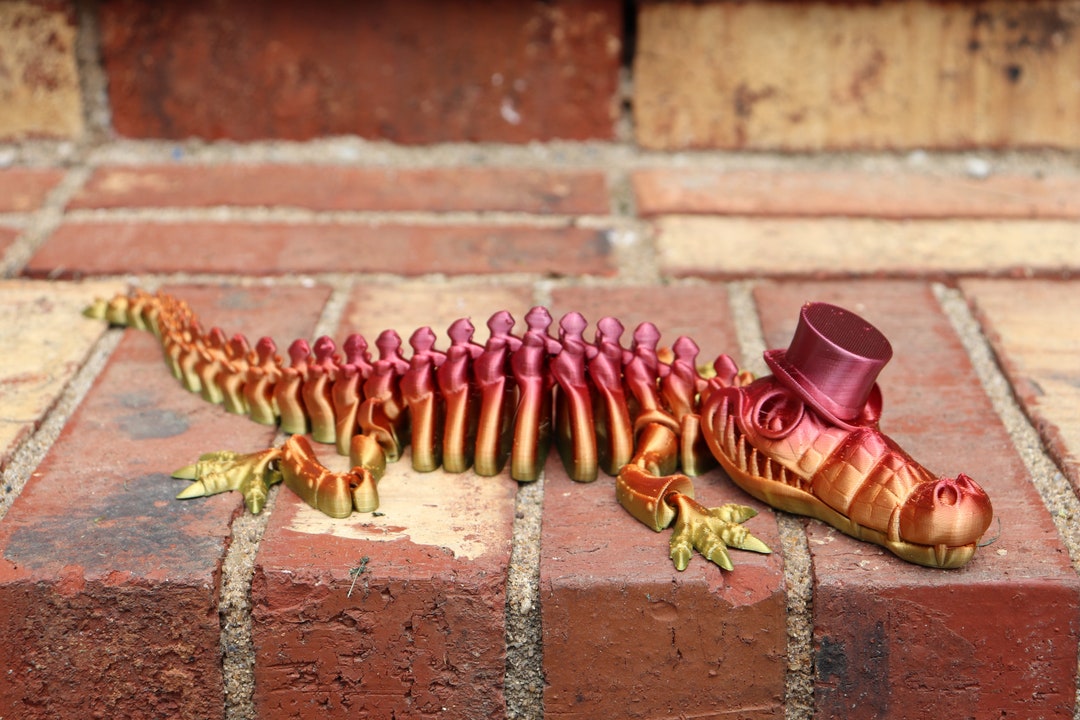 Flexi Fancy Alligator , Fidget, Articulated, 3D Print, Kids Toy, Fancy ...