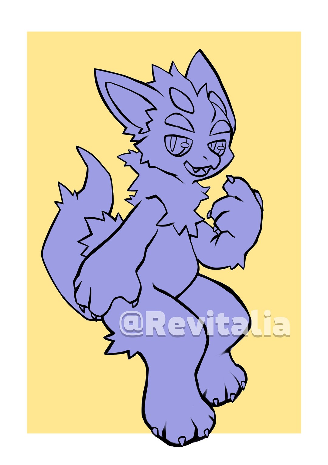 Furry Lineart & Base Fursona Dragon | Digital Download | DIY Character ...