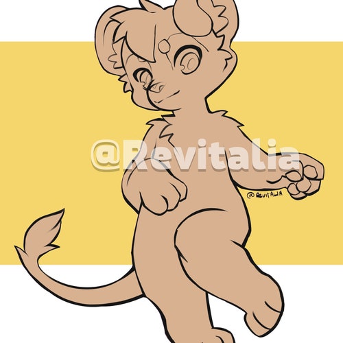 Furry Canine Wolf Anthro Base Lineart Stretch - Etsy