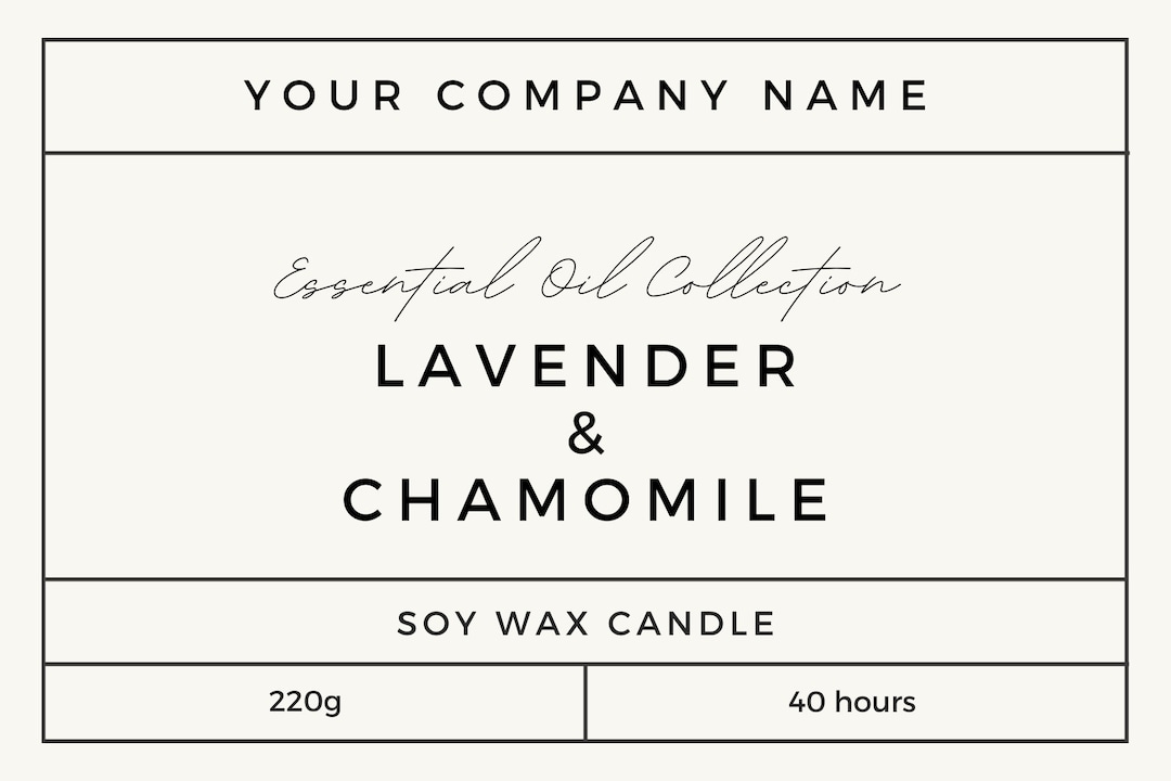 Candle Label Template - Etsy