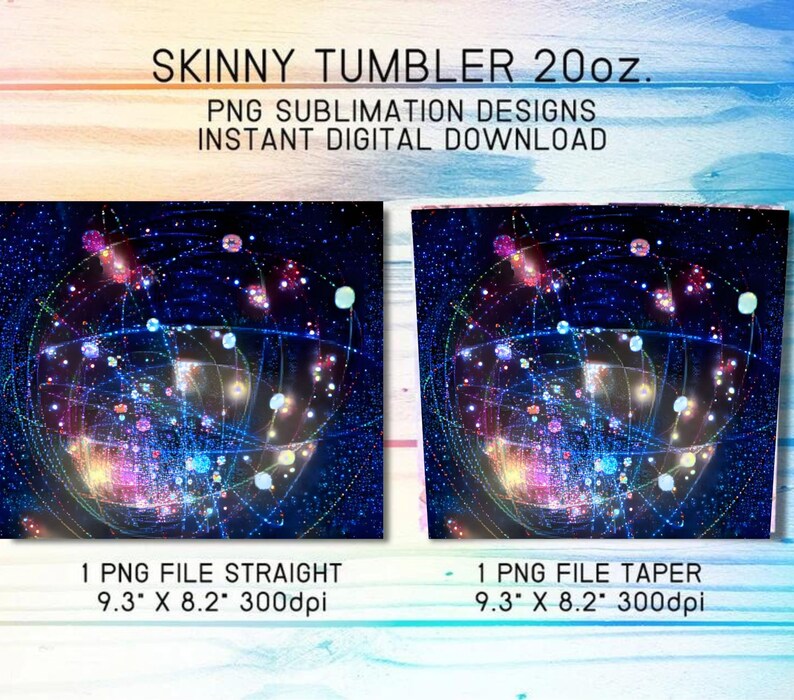 20oz Skinny Tumbler World of Atoms Sublimation Design - Etsy