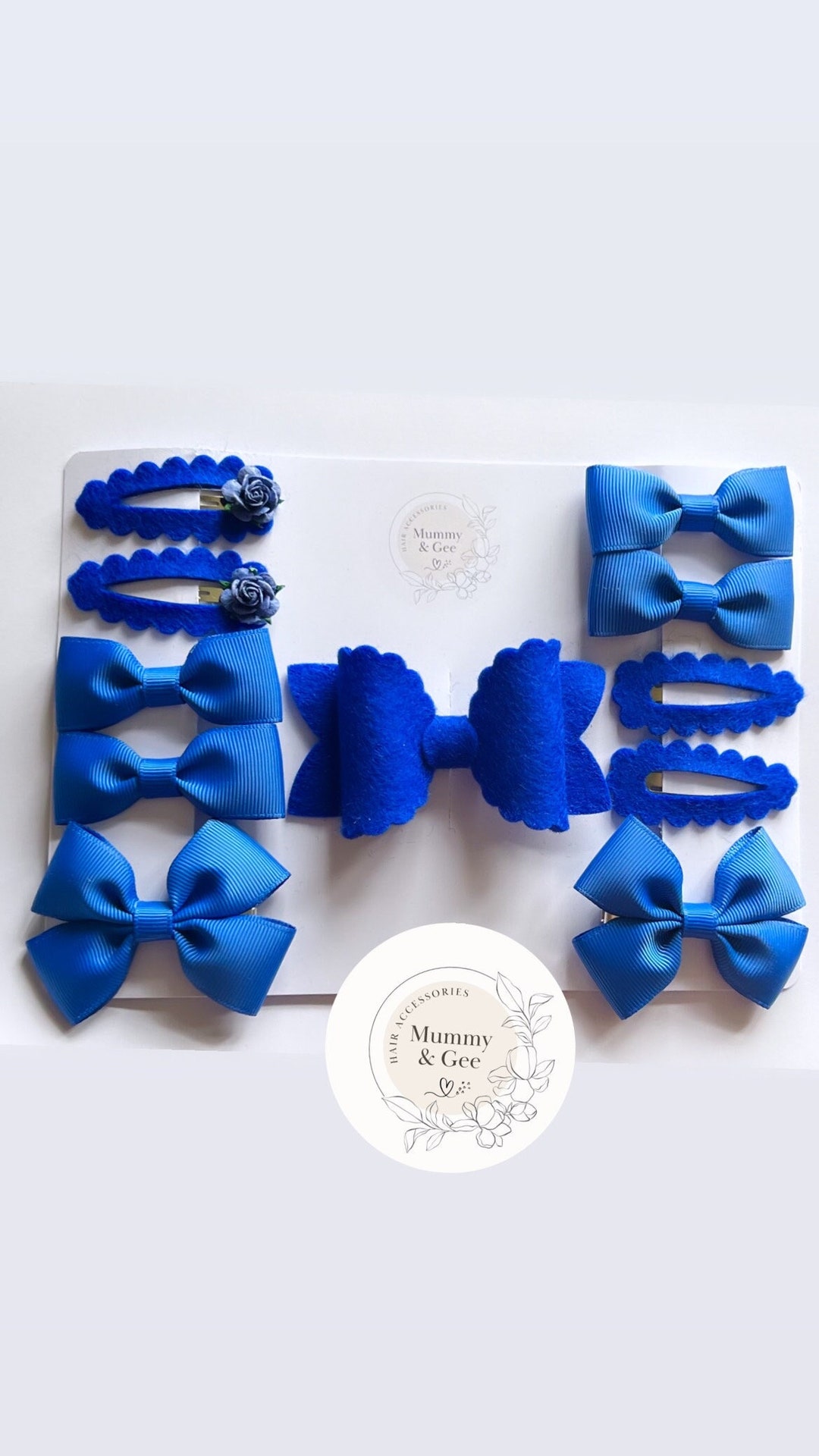 Royal Blue School Hair Set, Royal Bobbles , 11pc Set Clips /bobble - Etsy