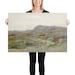 Vintage Rustic Scotland Moorland Landscape Painting | Antique Neutral ...