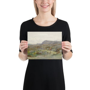 Vintage Rustic Scotland Moorland Landscape Painting | Antique Neutral ...