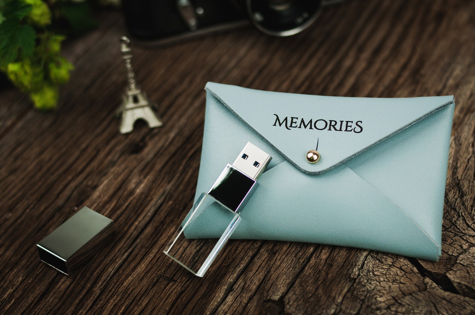 Leather Envelope With Crystal Flash Drive | Wedding Gift for the Bride ...
