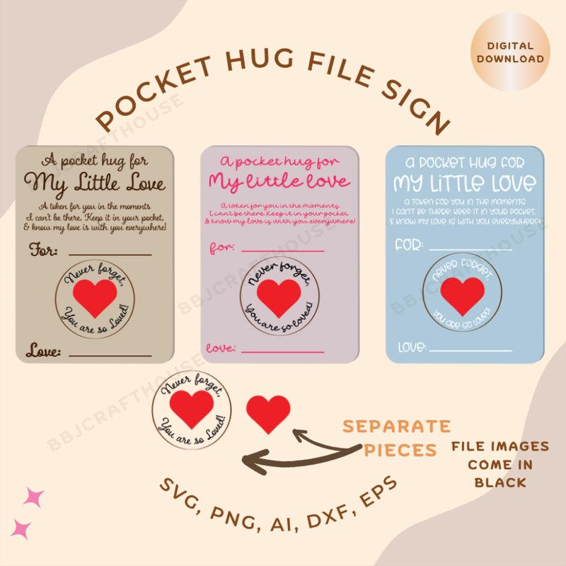 Pocket Hug Template - Etsy
