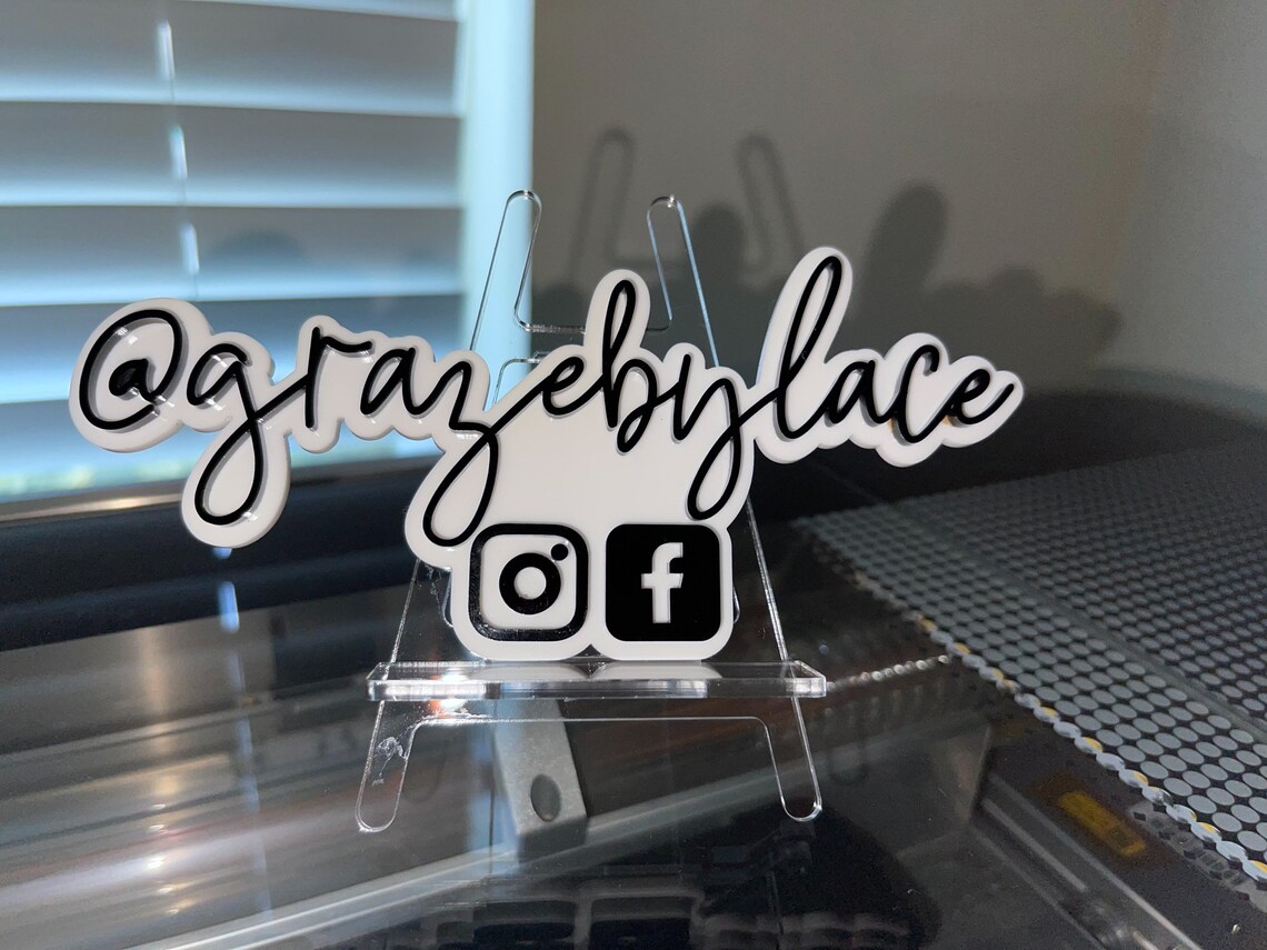 Acrylic Business Watermark Sign -| 3D Logo Signage | Photo Prop ...