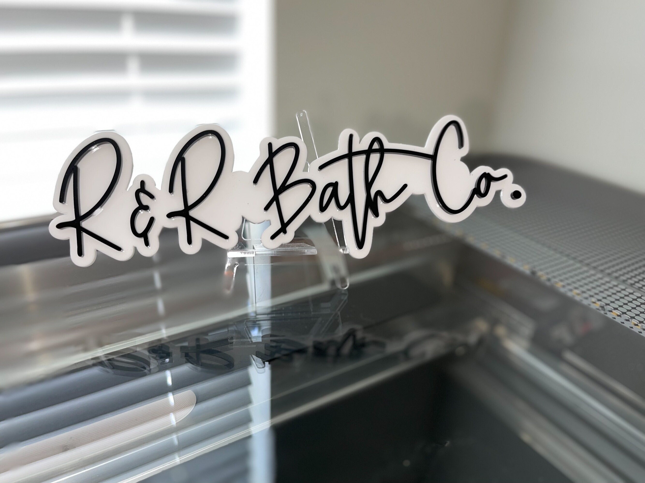 Acrylic Business Watermark Sign -| 3D Logo Signage | Photo Prop ...
