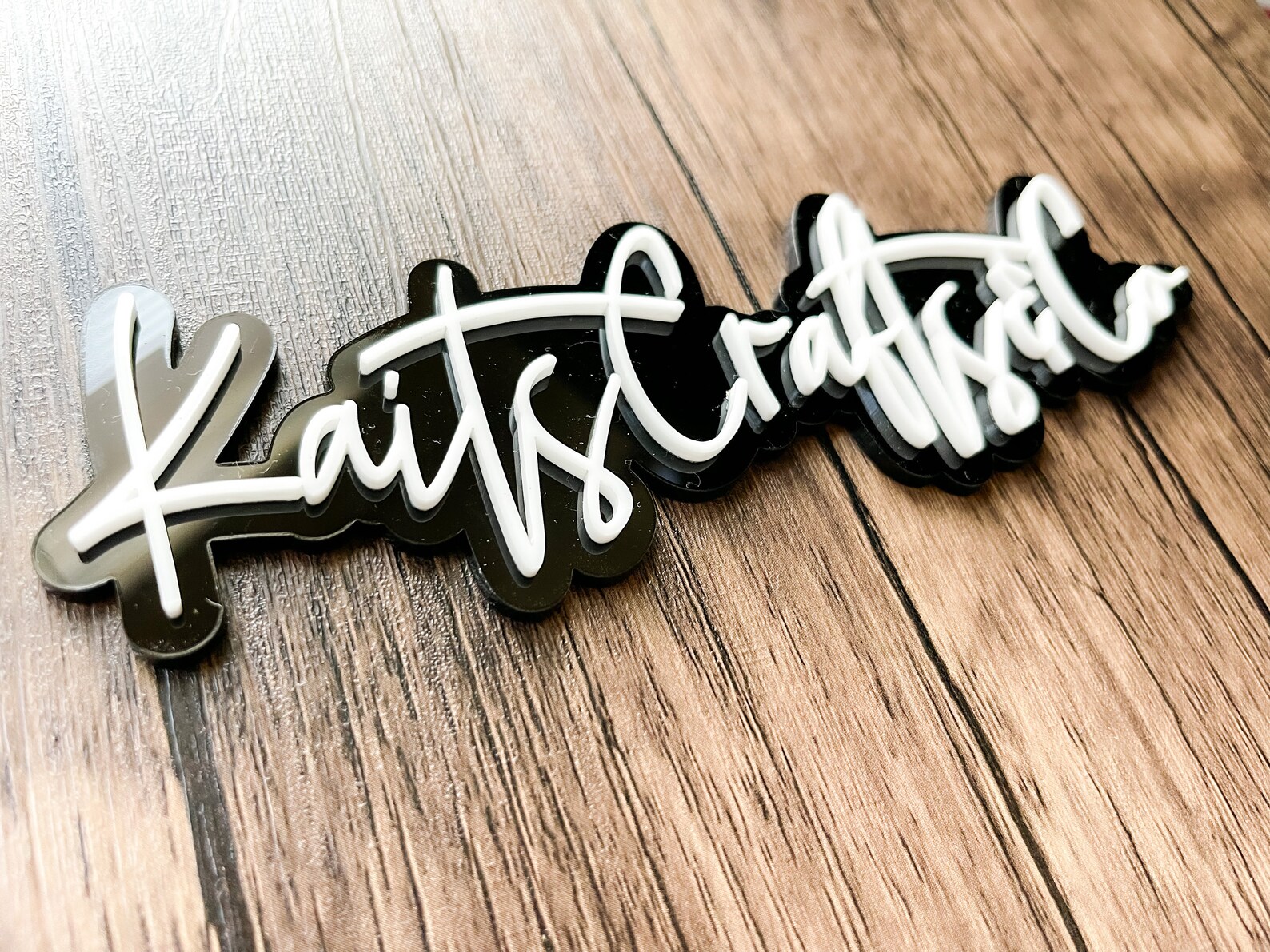Acrylic Business Watermark Sign -| 3D Logo Signage | Photo Prop ...