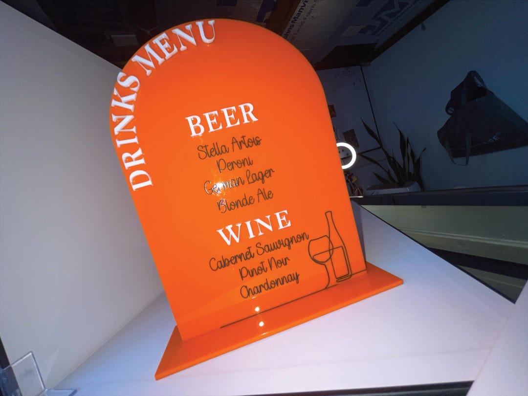 Cocktail Drinks Menu Signage Printed Drinks Menu drinks With Custom ...