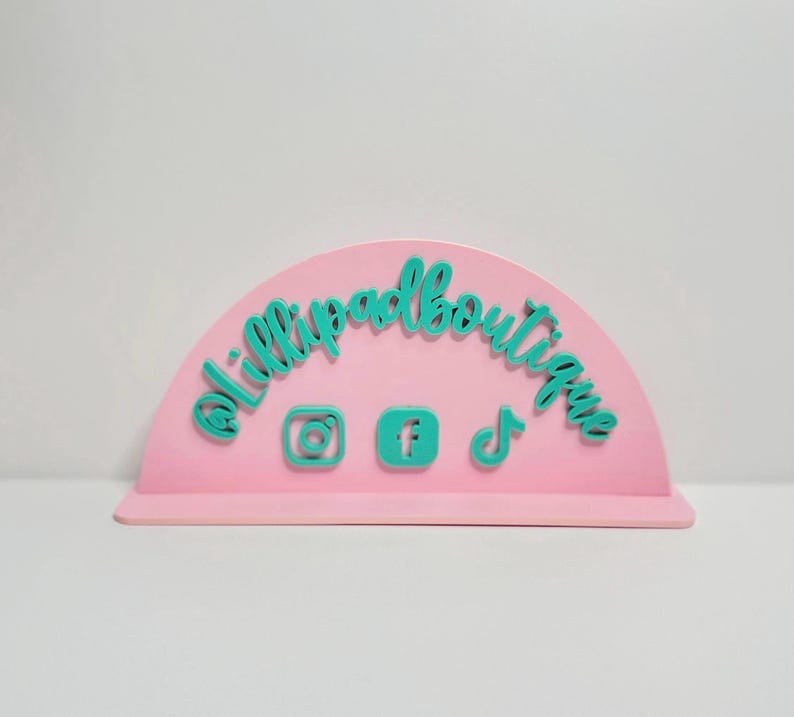 Acrylic Social Media Sign, Business Watermark, Username Watermark ...