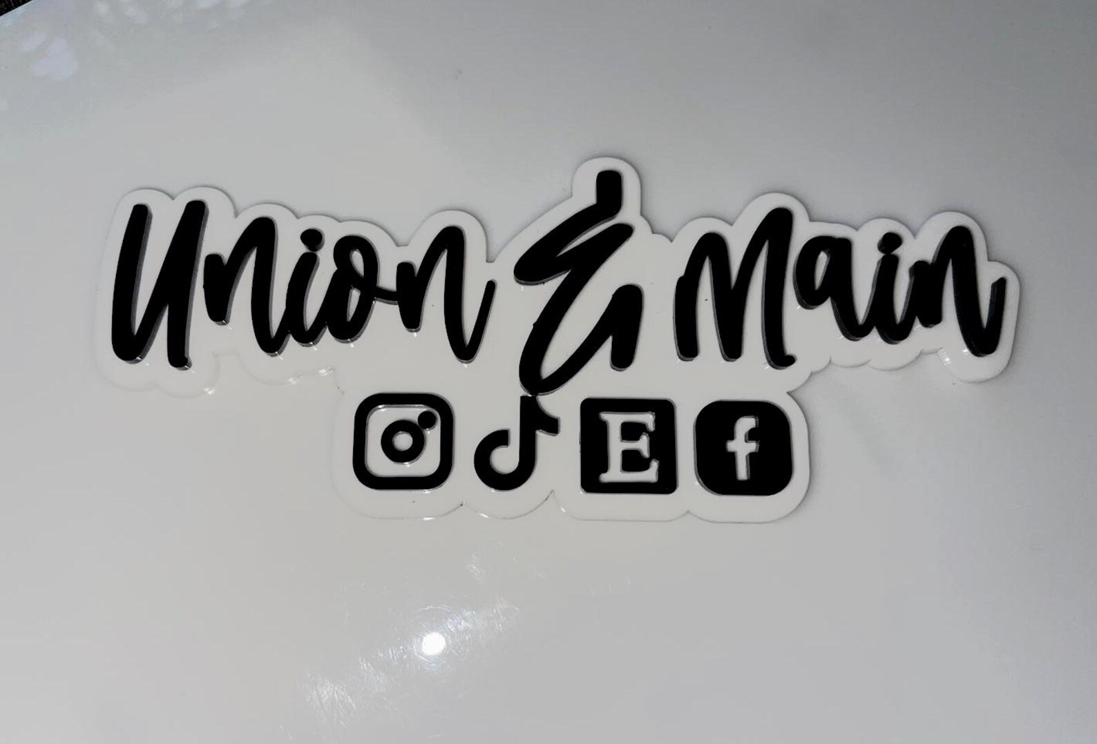 Acrylic Business Watermark Sign -| 3D Logo Signage | Photo Prop ...