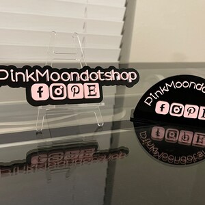 Acrylic Business Watermark | Business Logo | Laser Cut Name Tag ...