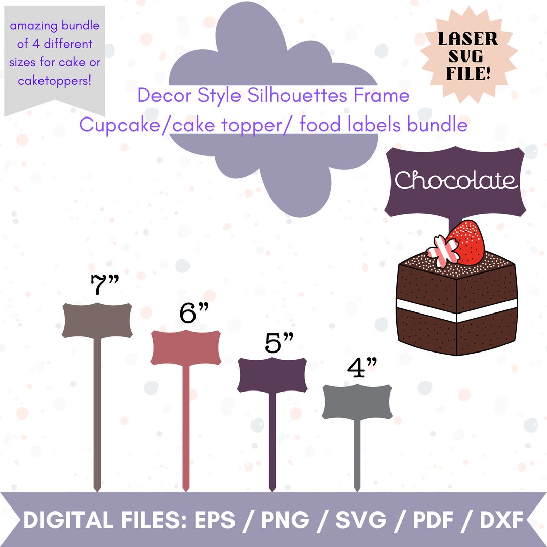 Cake Topper Base Template / SVG, Cricut, AURA GLOWFORGE, Laser Cut ...