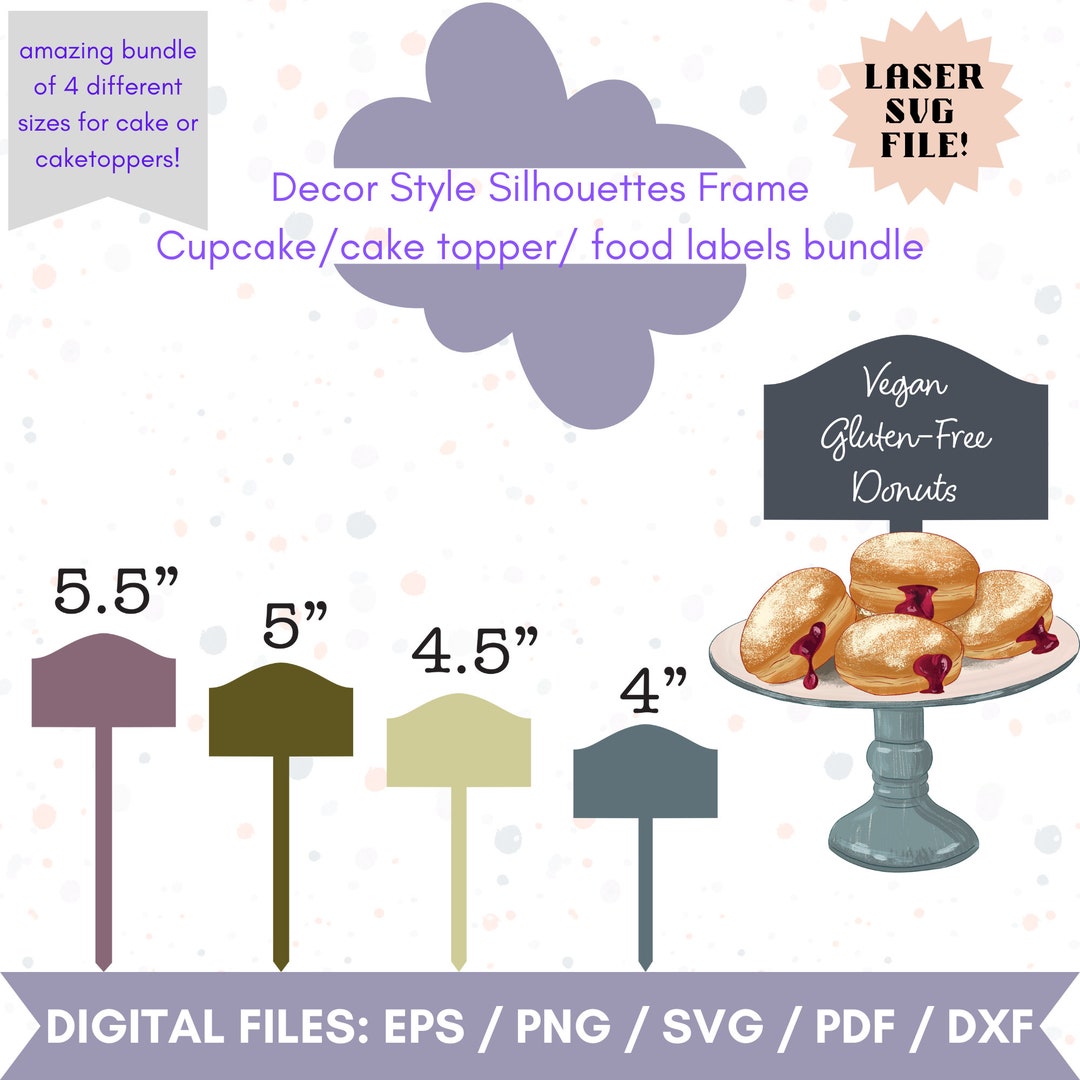 Cake Topper Base Template / SVG, Cricut, AURA GLOWFORGE, Laser Cut ...