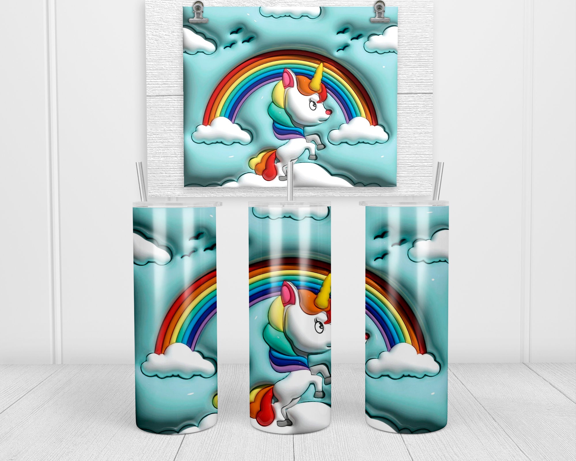 3D Puff Sublimation Tumbler 20 Oz Designs - Etsy