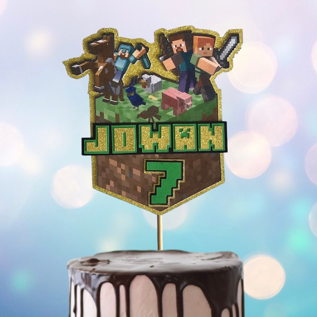 Minecraft Cake Topper - Etsy