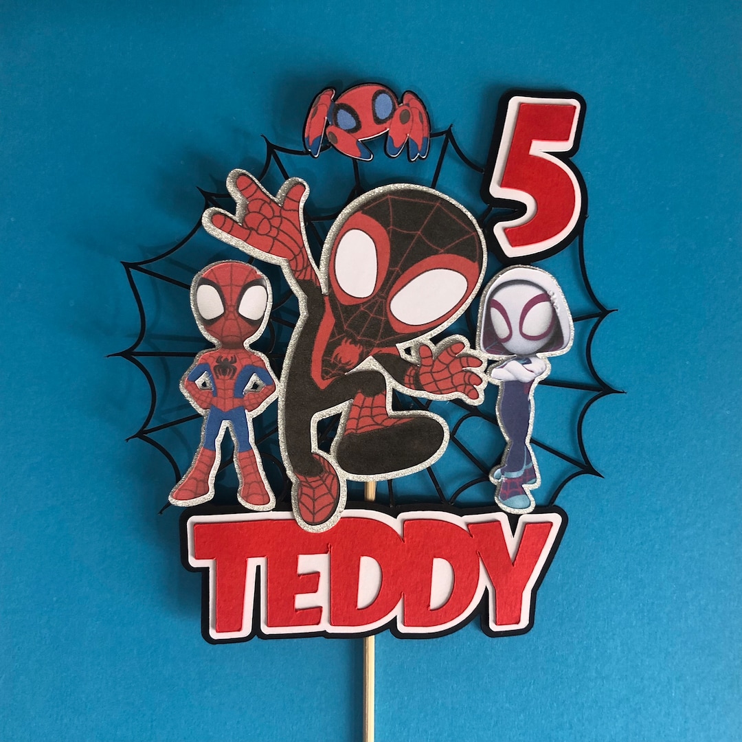 Spidey Spin Cake Topper Spidey and His Amazing Friends - Etsy UK