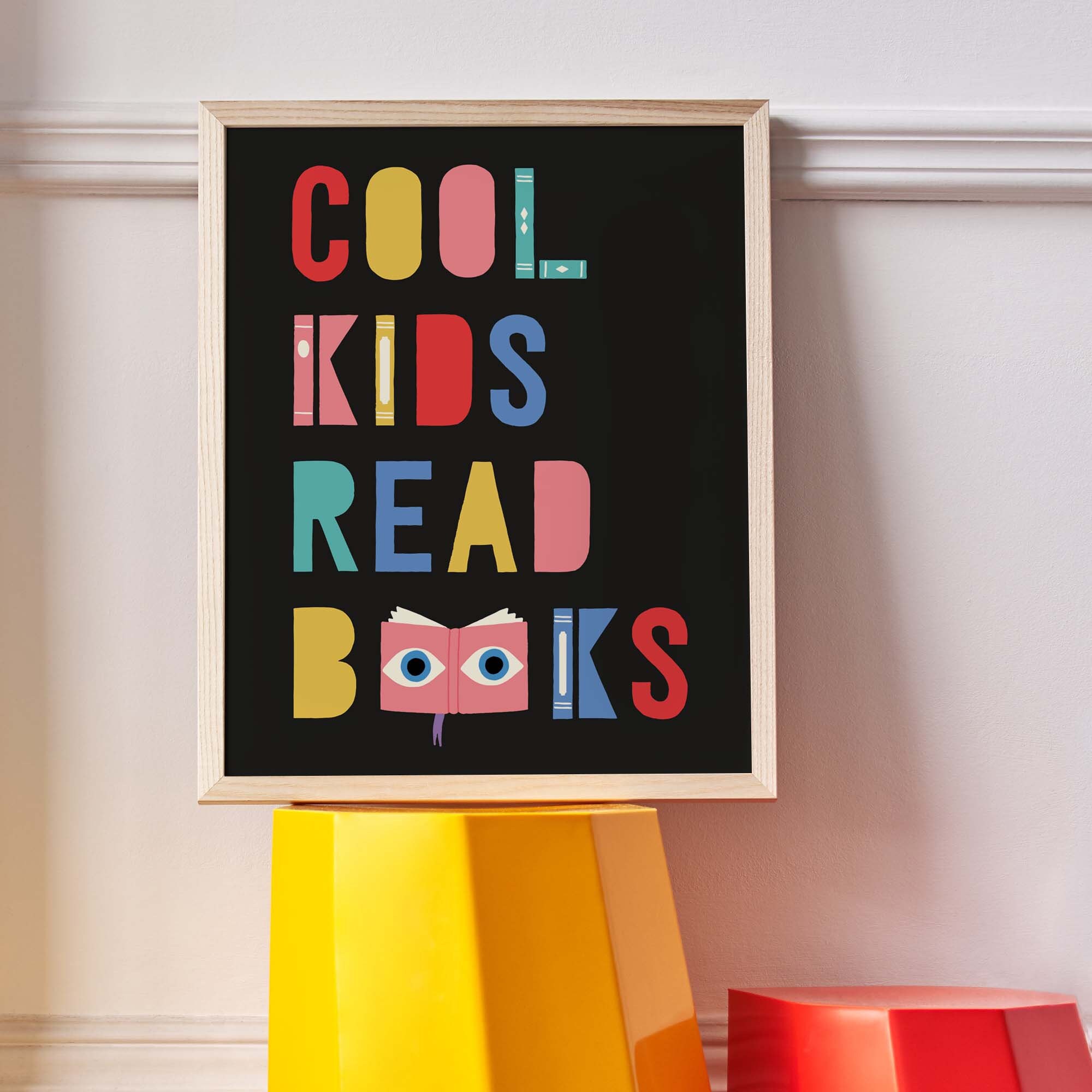 Cool Kids Read Books Fine Art Print | Inspiring Bold Graphic Decor for ...