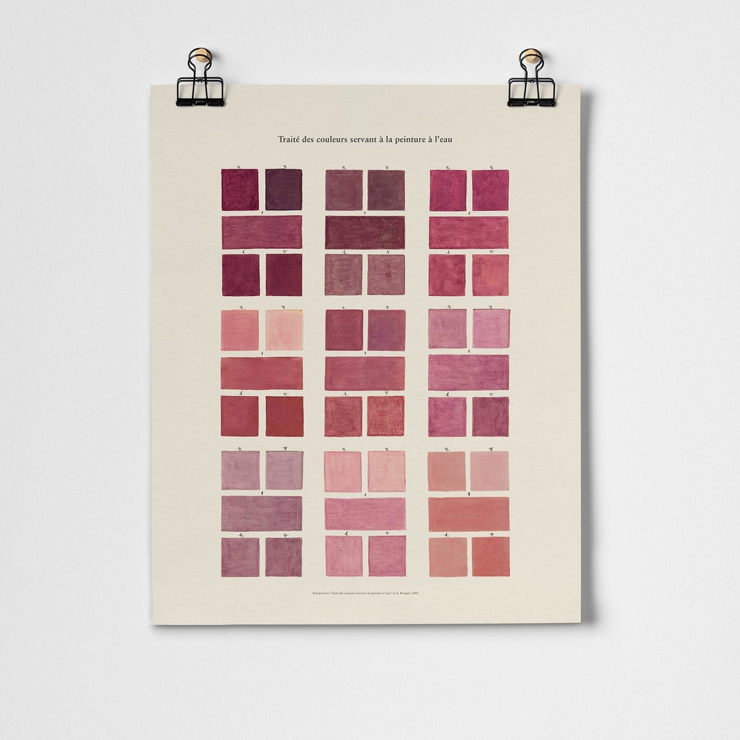 Watercolour Swatches | Pink Swatches Fine Art Print | Wall Art ...