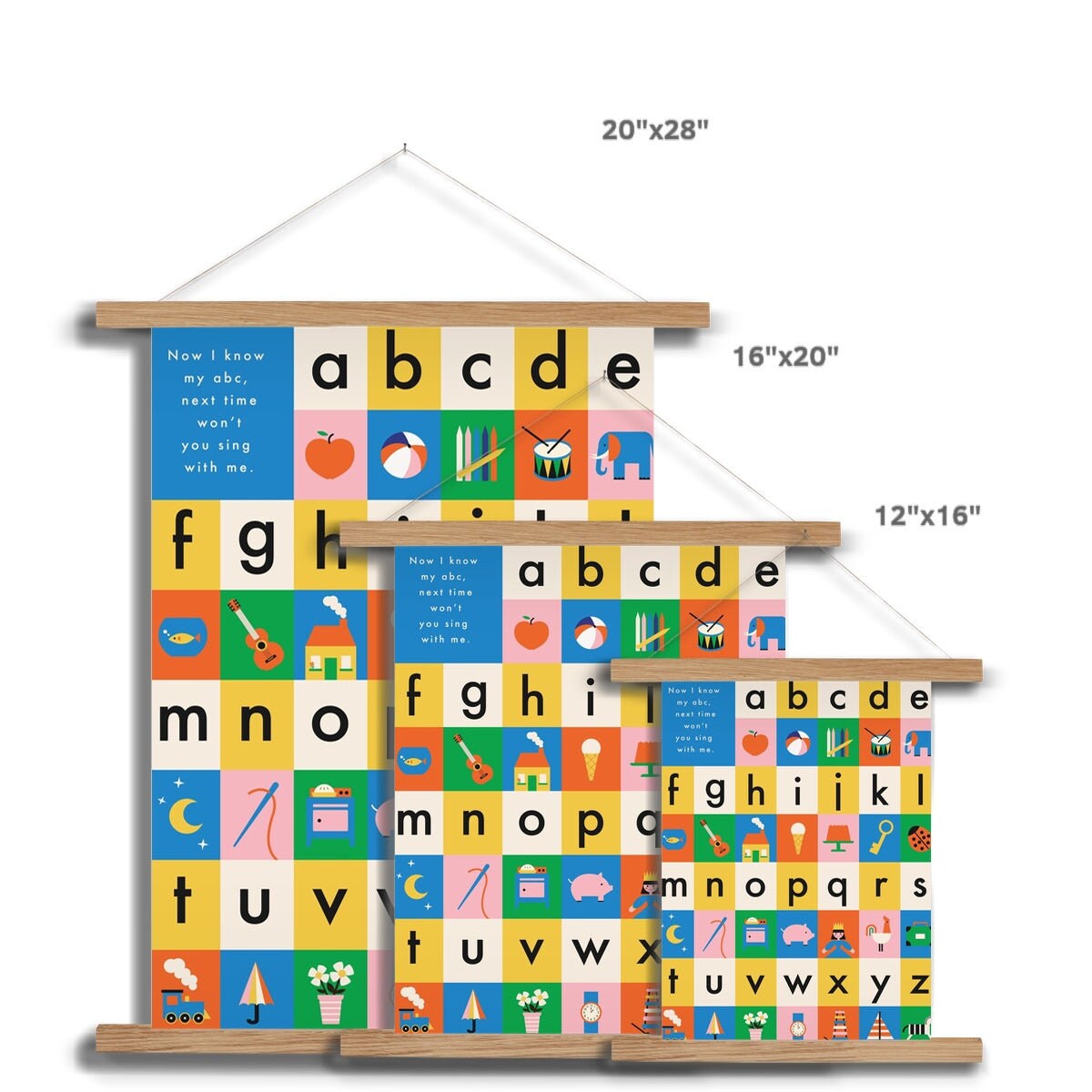 Vintage Playthings Alphabet Fine Art Print Fine Art Print With Hanger ...