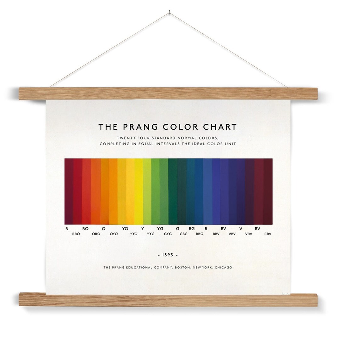 The Prang Color Chart Fine Art Print With Hanger - Etsy
