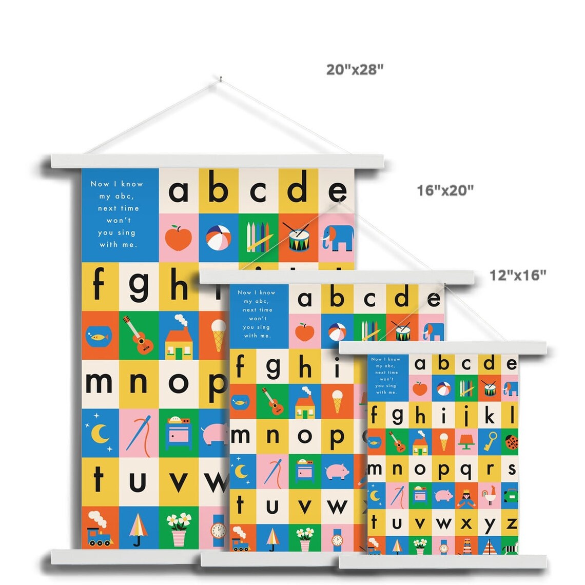 Vintage Playthings Alphabet Fine Art Print Fine Art Print With Hanger ...