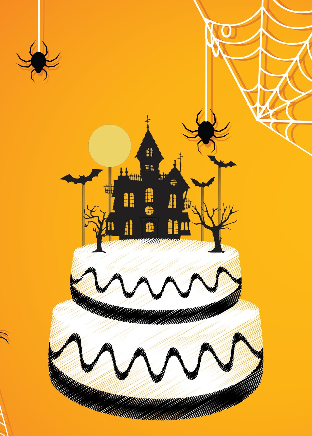 Haunted House Cake Topper Set, Halloween Party, Halloween Decorations ...