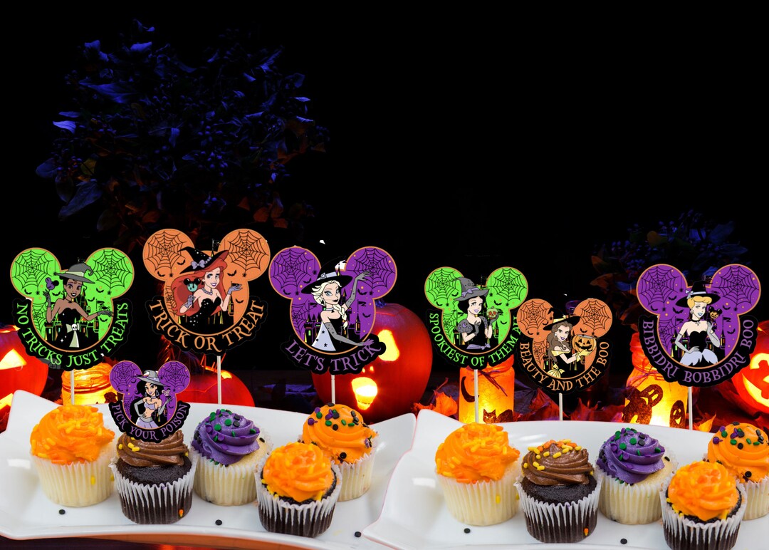 Disney Princess Halloween Decorations, Disney Princess Cupcake Toppers ...