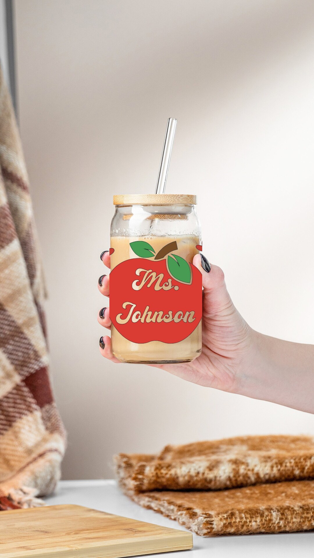 Teacher Libbey Glass Coffee Cup, Teacher Gift, , Personalized Gift With ...