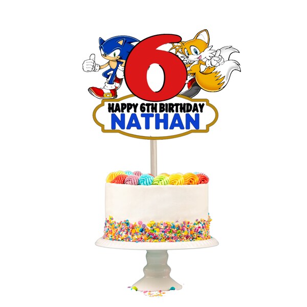 Sonic Caketopper Svg - Etsy