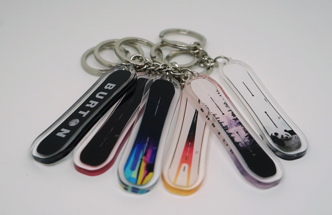 Handmade 3D Snowboard Burton-inspired Keychain - Miniature Winter ...