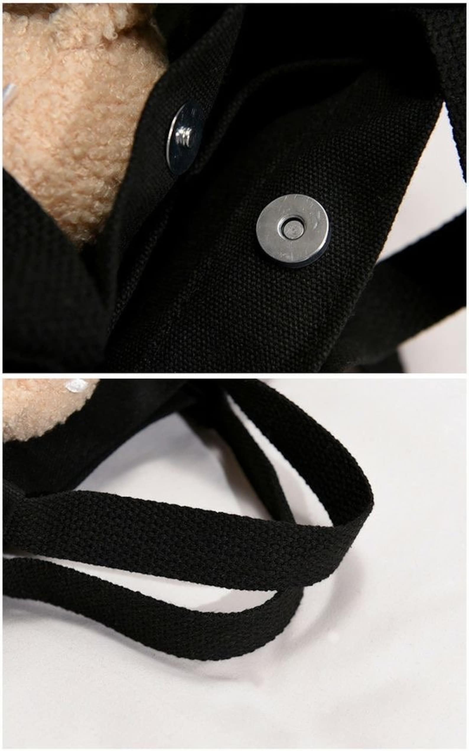 Cute Teddy Bear Crossbody Bag Canvas Shoulder Bucket Bag, Simple and ...