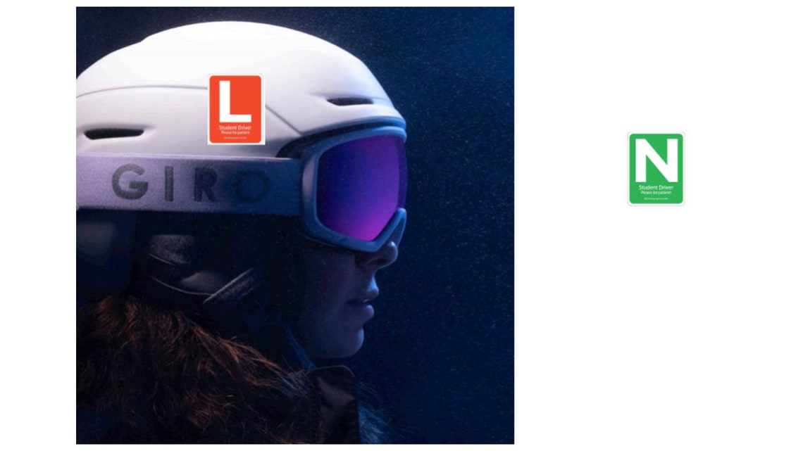 New Driver Sign Sticker / N Sign / New Driver / New Rider / New Skier ...
