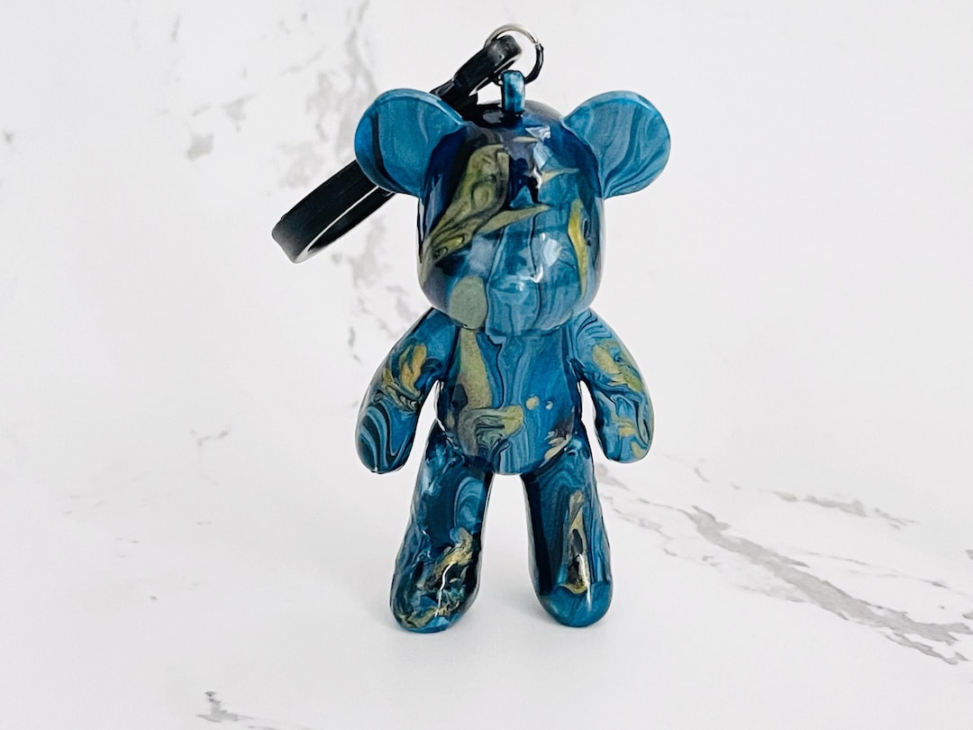 DIY Fluid Art Bear Keychain Acrylic Paint Kit Set | Personalized ...