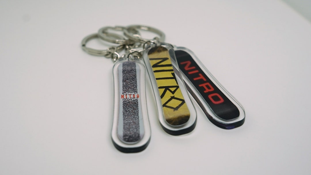 Handmade 3D Snowboard Nitro-inspired Keychain - Miniature Winter Sports ...