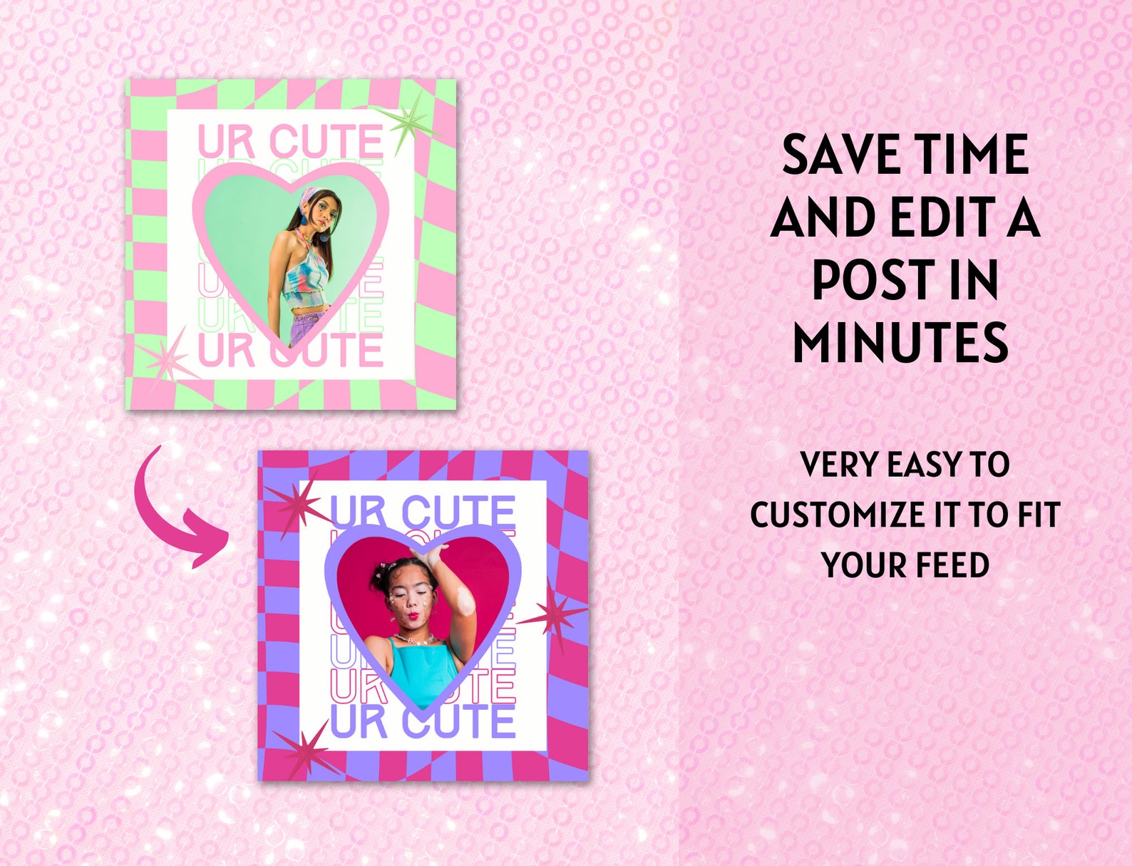 Y2K Instagram Template, Instagram Y2K Quotes, Y2K Instagram Post ...