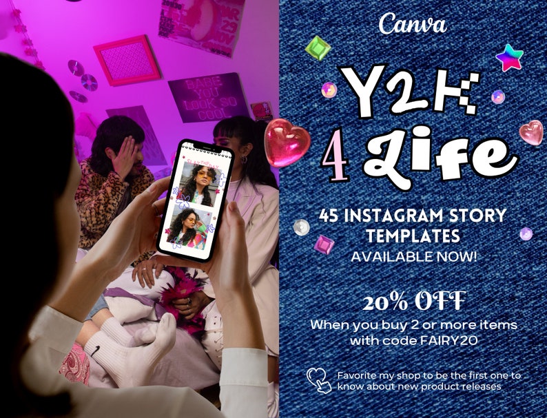 Y2K Instagram Post Template, Instagram Y2K Quotes, 2000s Editable Canva ...