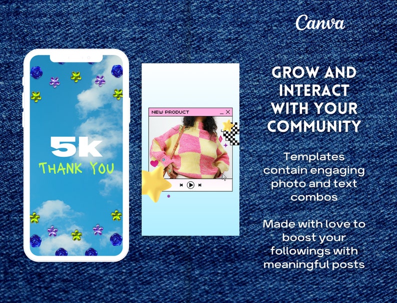 Y2K Instagram Templates, Y2K Social Media Story Templates, 90s ...