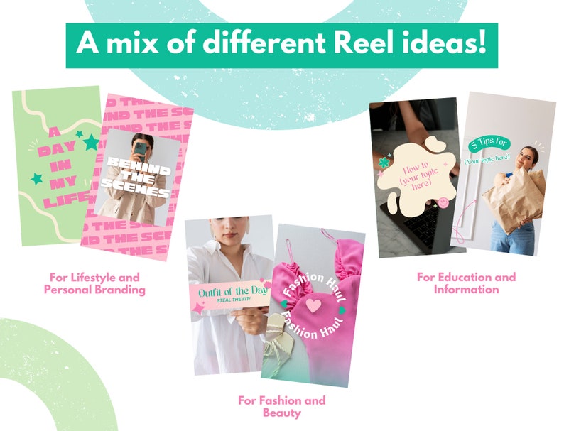 Bold Instagram Reel Cover & Story Templates, Colorful Reel Template ...