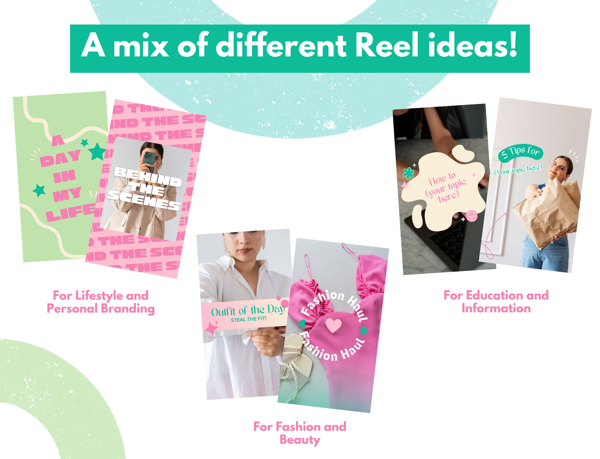 Bold Instagram Reel Cover & Story Templates, Colorful Reel Template ...