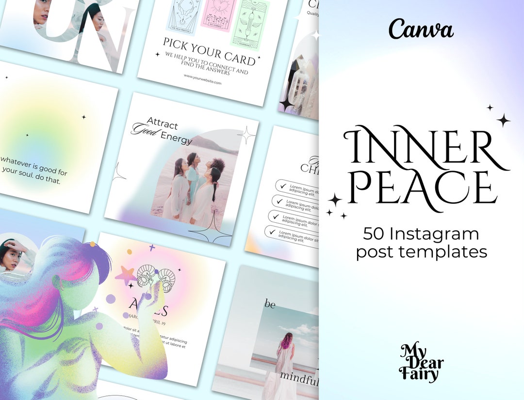 Spiritual Instagram Post Templates, Aura Canva Templates, Spiritual ...