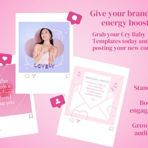 Pink Instagram Post Templates, Pastel Pink and Blue Instagram Template ...